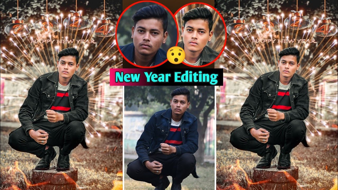 Happy New Year Photo Editing | 2024 Kaise Karen | Happy New Year Photo ...