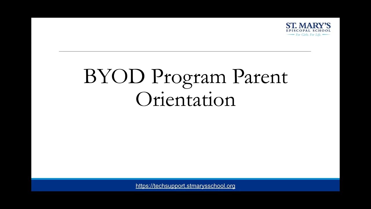 Bring Your Own Device (BYOD) Parent Orientation - YouTube