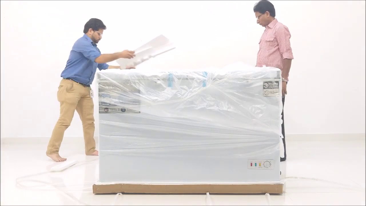 Unpacking of a Chest Freezer (English) - YouTube