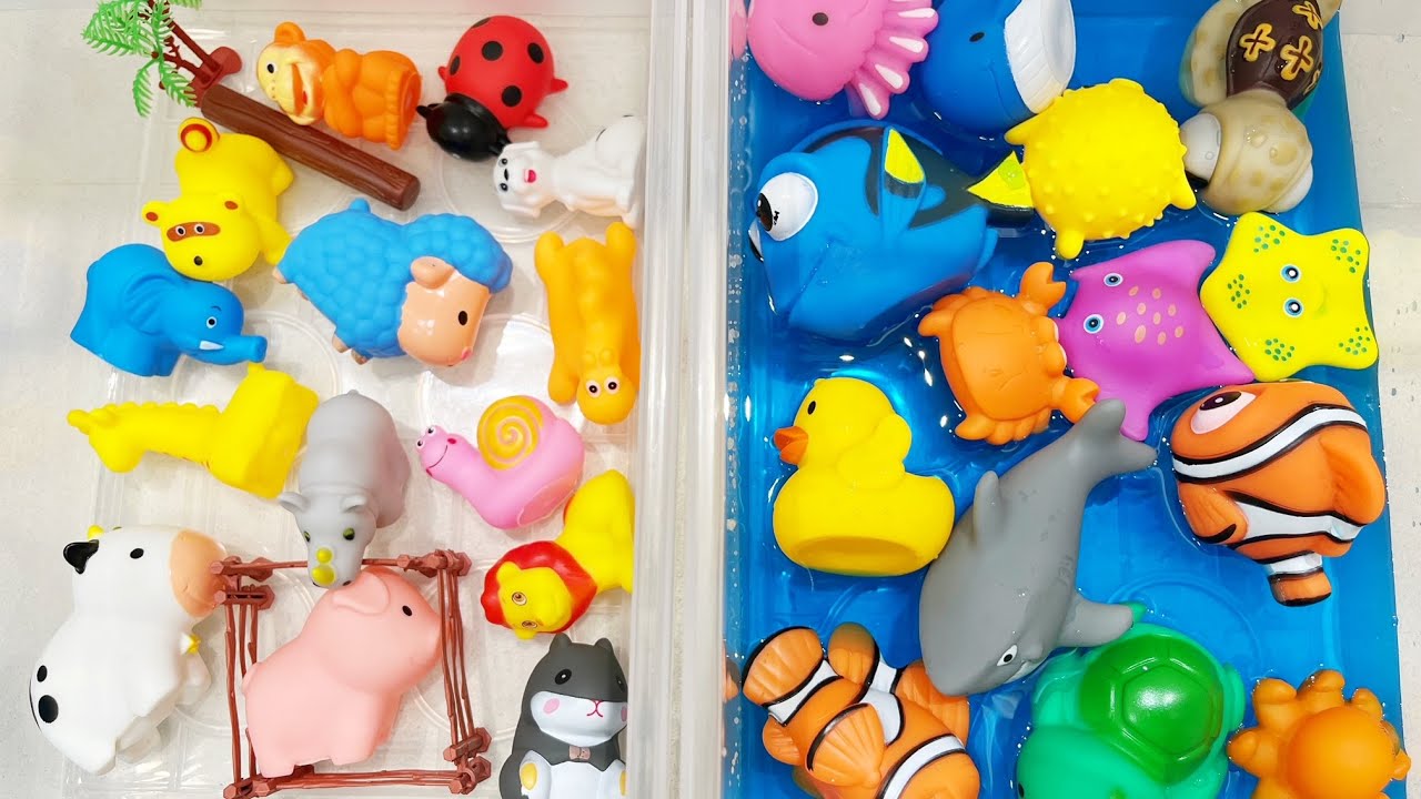 Learn Animal Names and Sounds I Sorting Toys Sea or Land I Educational ...