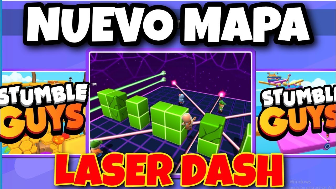 Juego laser dash en stumble guys y gano dos partidas epico - YouTube