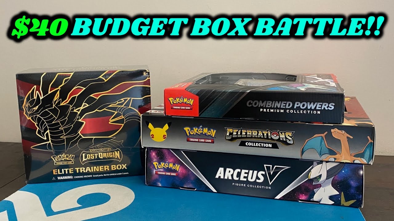 BOOM!! BUDGET BATTLE!! I opened FOUR different $40 Pokemon Boxes to see ...