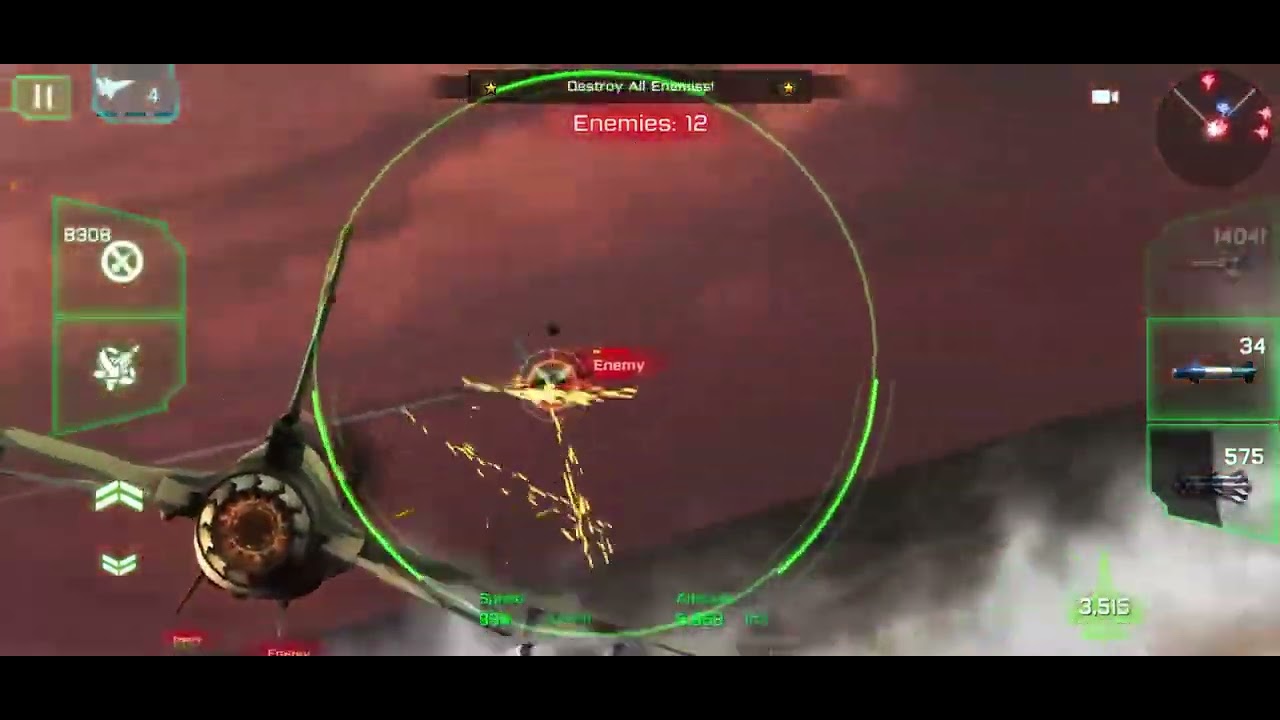 Enemy fighters come to base dangerously attacking on us and destroying ...