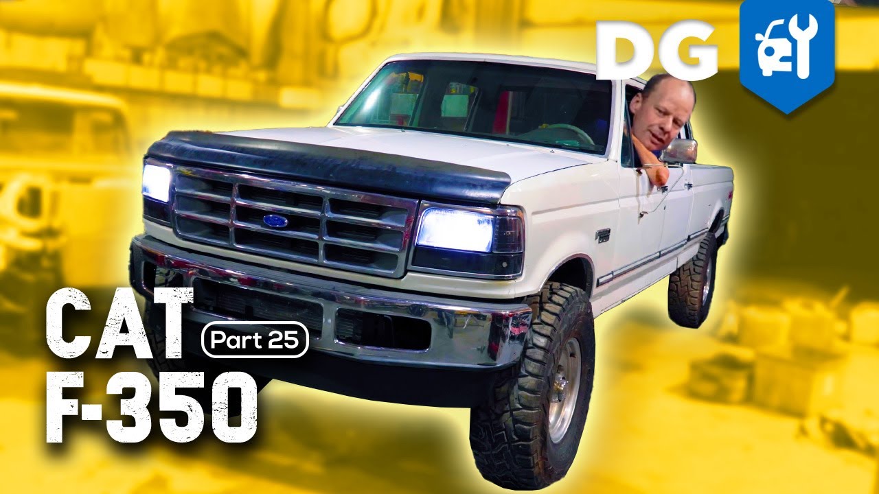 CAT Diesel swapped F350 Moves Under Its Own Power! #FTreeKitty [EP25 ...
