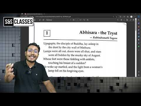 ABHISARA-THE TRYST | ISC ENGLISH | ISC EXAM | POEMS | RABINDRANATH ...