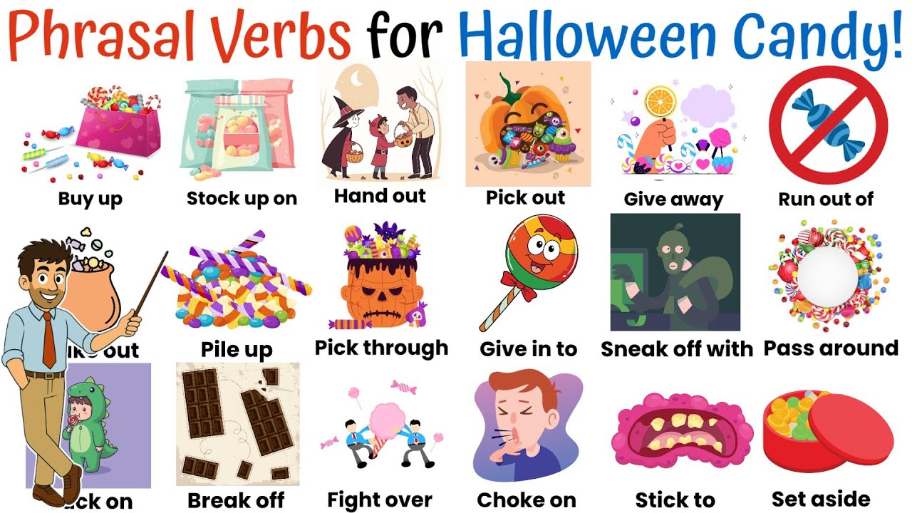 18 IMPORTANT Phrasal Verbs for HALLOWEEN Candy - YouTube