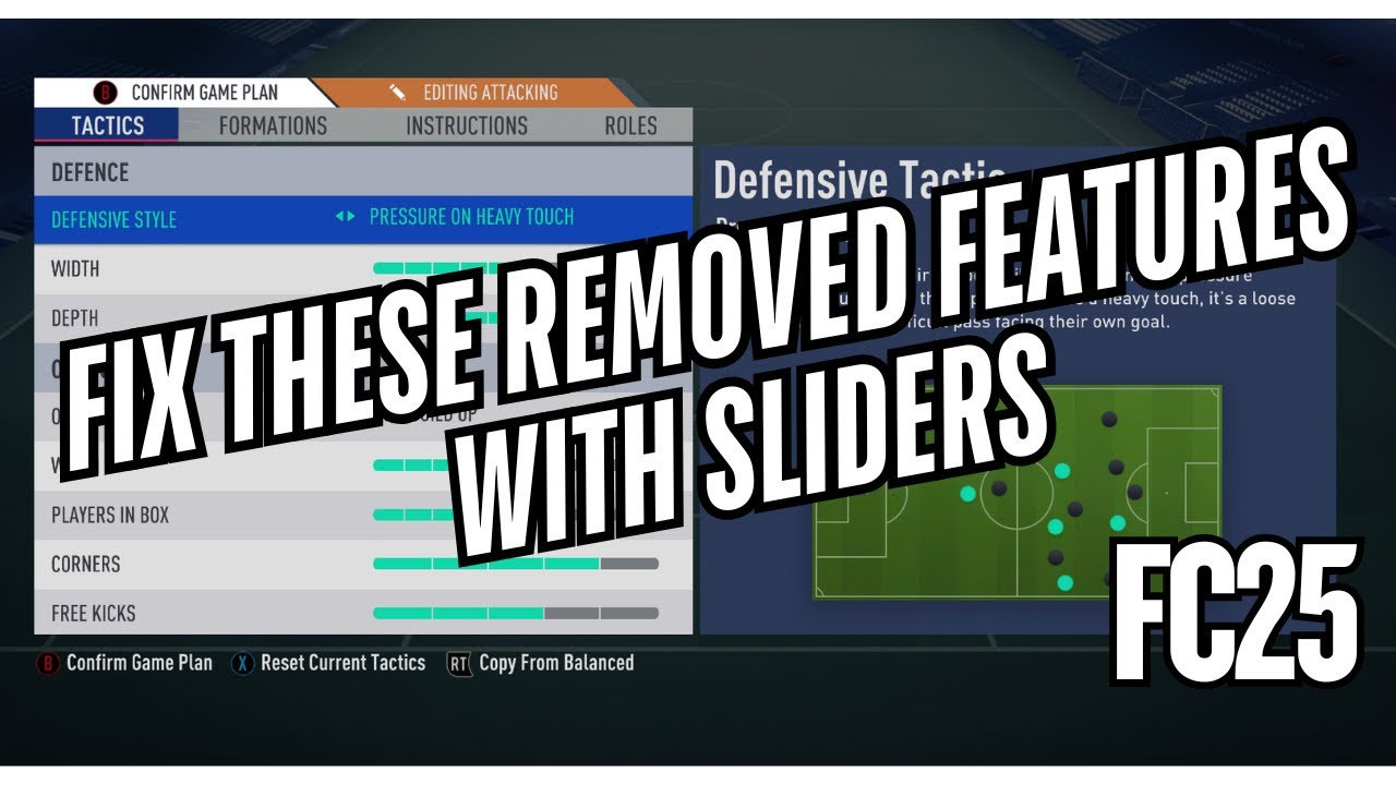 FC25 I How to Fix Three Crucial Removed Features With Sliders + Bonus ...