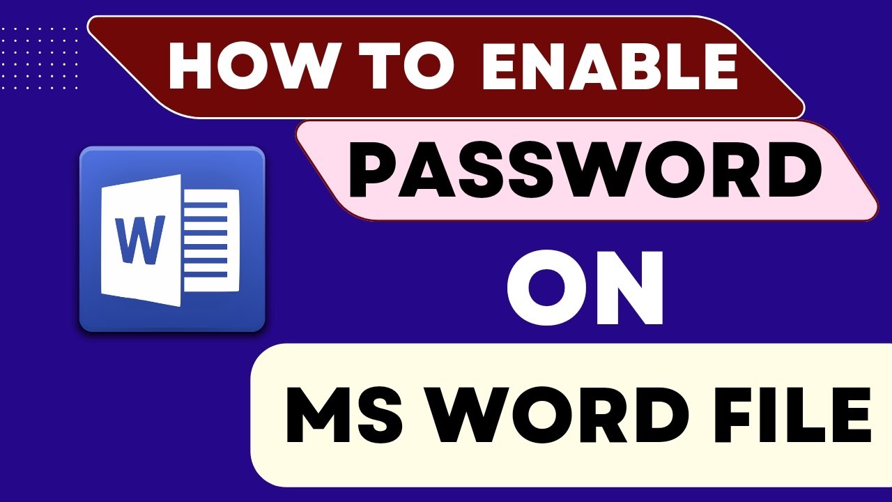 how to protect a word document with password - YouTube