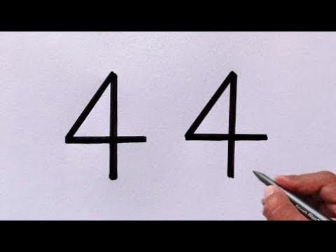 Dog Drawing from number 44 | Easy Step by Step Drawing for kids ...