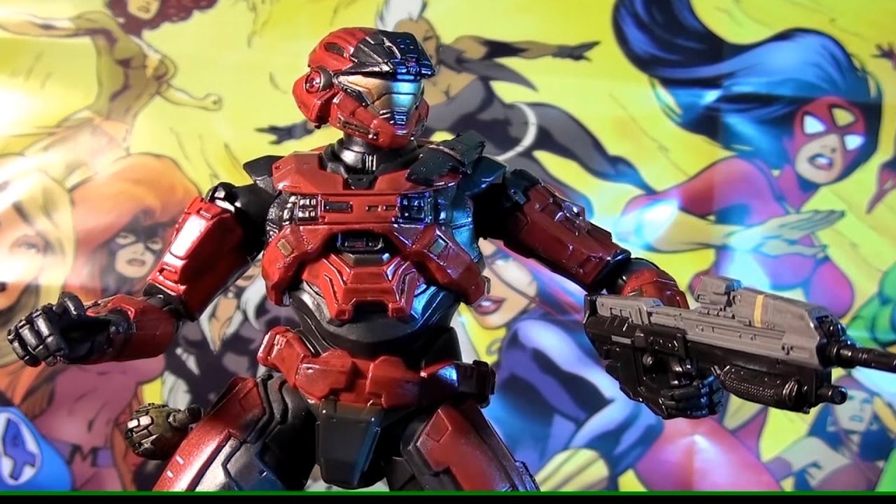 R141 Square Enix Play Arts Kai SDCC 2011 Noble Six Red Team Action ...