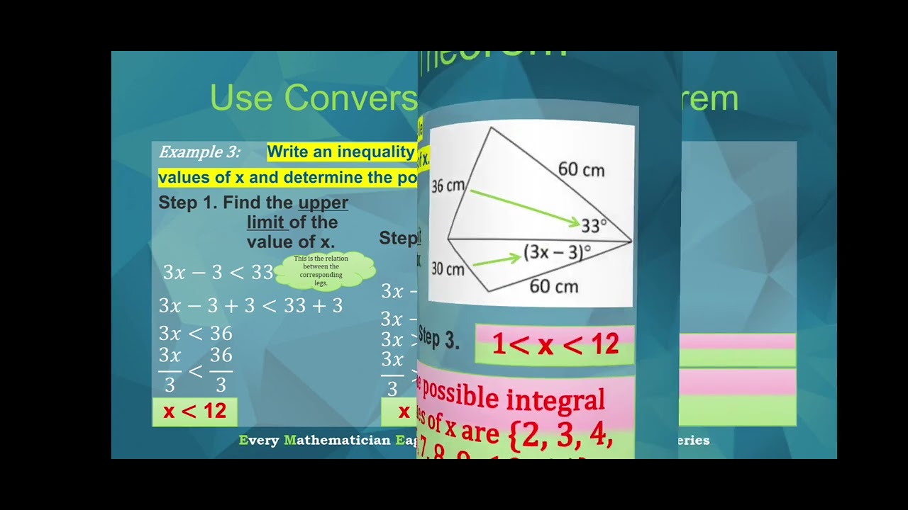 Inequalities in Two Triangles - Converse of Hinge Theorem - YouTube