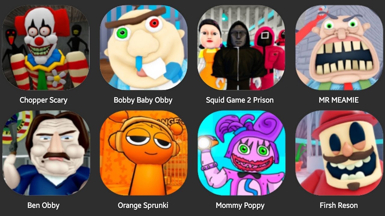 CHOPPER SCARY,JERY POLICE,ROBLOX,PAPA PIZZA'S,SKIBIDI TOILET,GARNNY ...