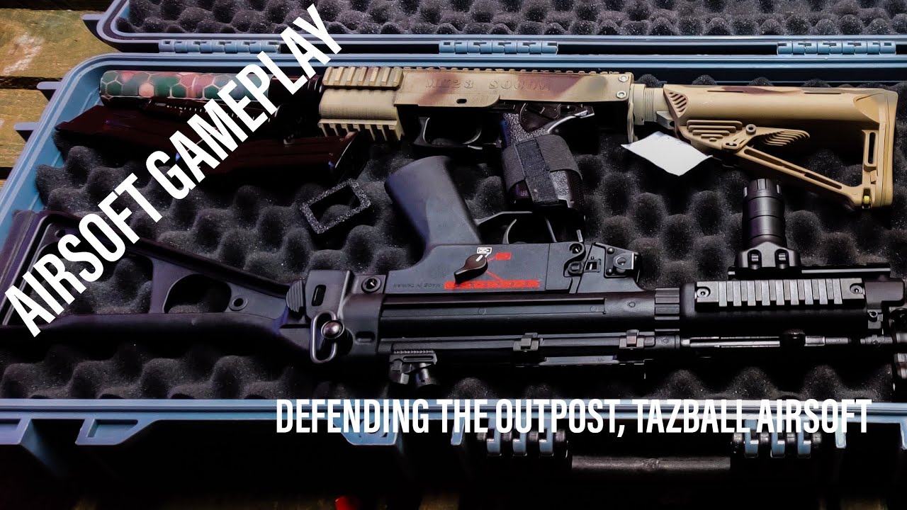 Defending the outpost. Airsoft gameplay at Tazball in the Scottish ...