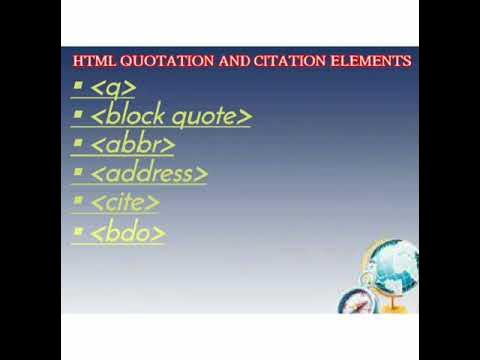HTML Quotation and Citation Elements #webdesigning #HTML #htmltags ...