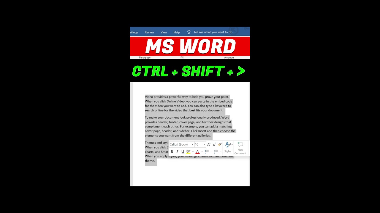 MS WORD How To Increase Font Size SHORTCUT shorts YouTube MS WORD How To Increase Font Size SHORTCUT shorts YouTube