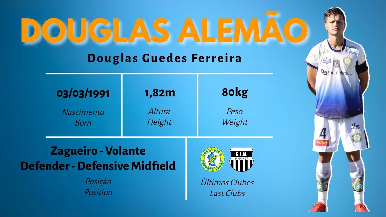 Douglas Alemão - Zagueiro e Volante / Defender and Defensive Midfield ...