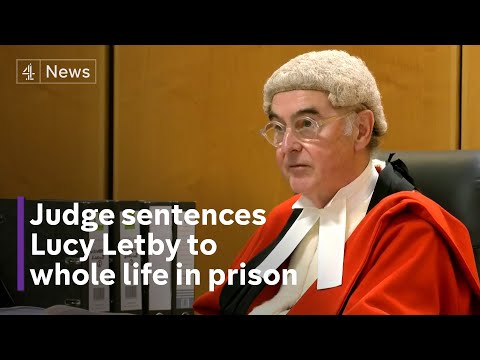 Killer nurse Lucy Letby sentenced to whole-life jail term