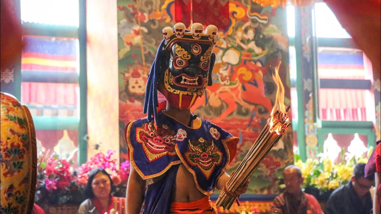 Vajrayana Dance || Sacred Mask Dance || Overcoming Evil Spirits ...