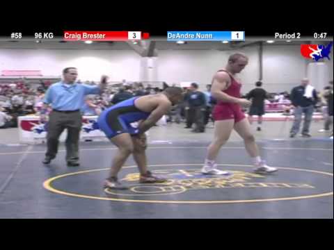 FS Qualifier 96 KG: Craig Brester vs. DeAndre Nunn Quarterfinal - YouTube