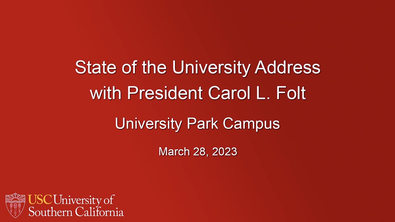State of the University Address at University Park Campus 2023 - YouTube