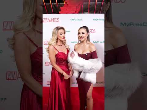 Adult star Brittany Andrews on the 2026 AVN Awards red carpet