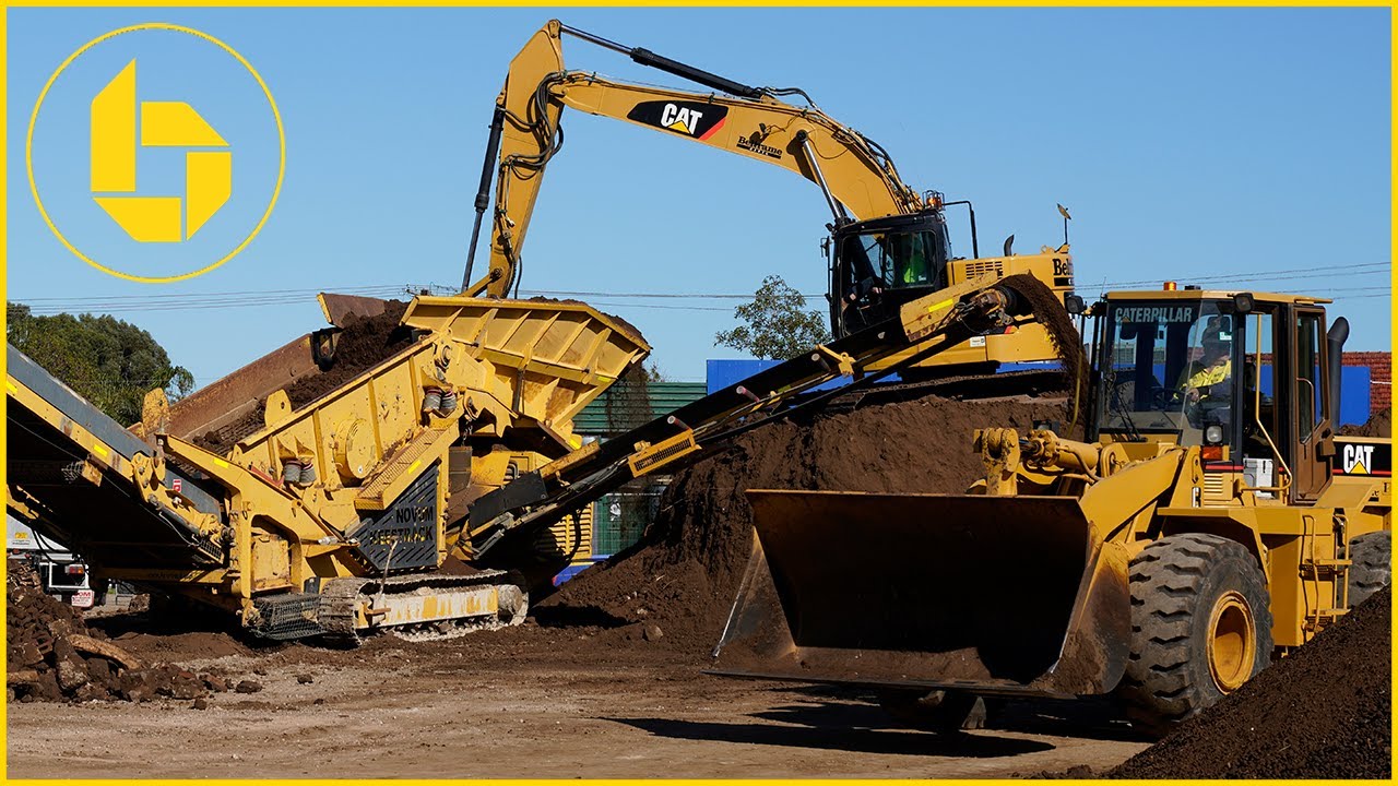 Excavating, screening and carting fill - YouTube