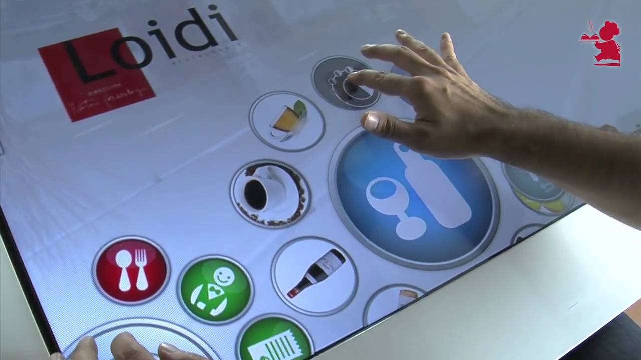 Mesas táctiles interactivas para restaurantes - YouTube