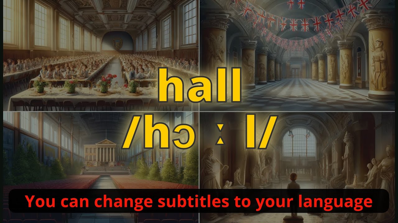 Hall meaning with 5 examples - YouTube