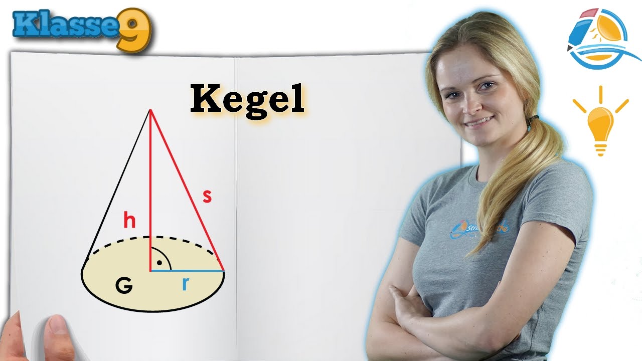 Kegel - Volumen und Oberfläche berechnen || Klasse 9 ★ Wissen - YouTube
