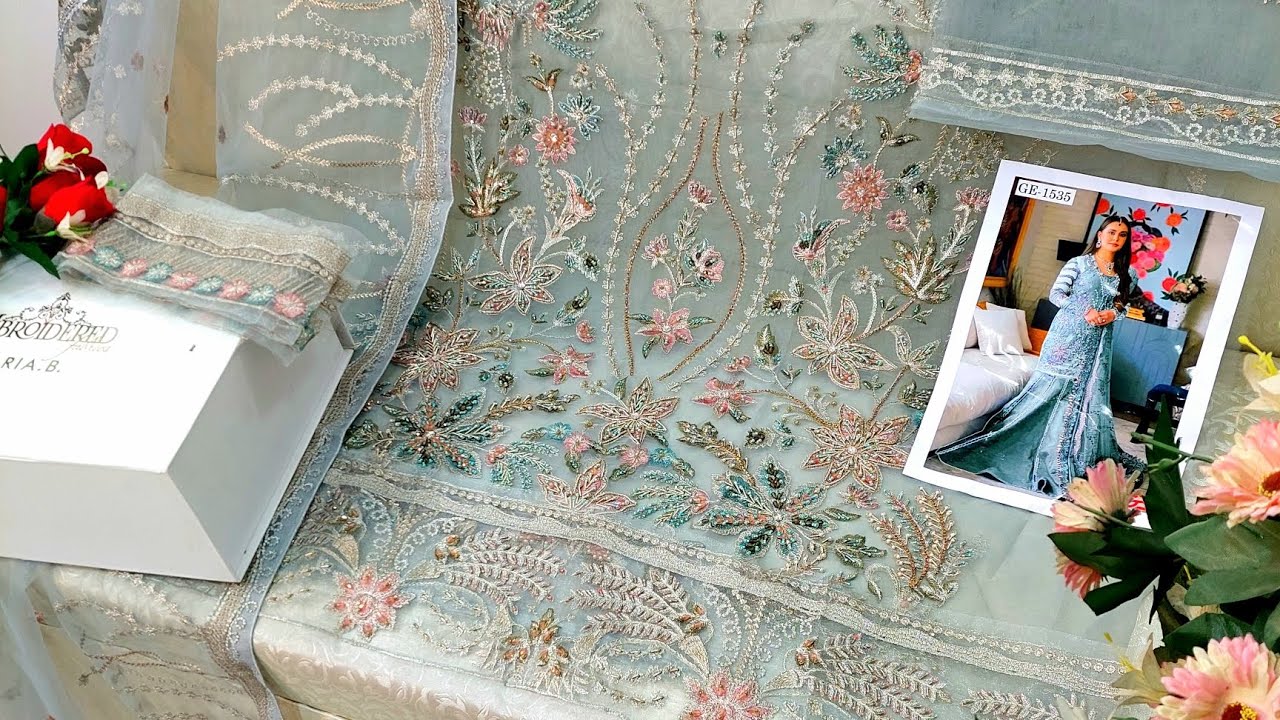 Beautiful Maria B | Fancy PartyWear | Designer Ladies Suit 2k23. - YouTube