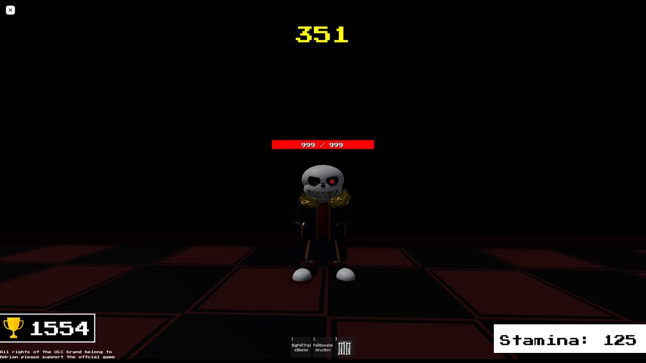 Catastrophe Fell Sans Showcase in Undertale: Last Copy Roblox - YouTube