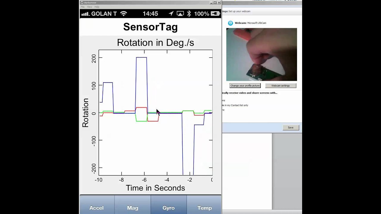 Bluetooth sensor demo - YouTube
