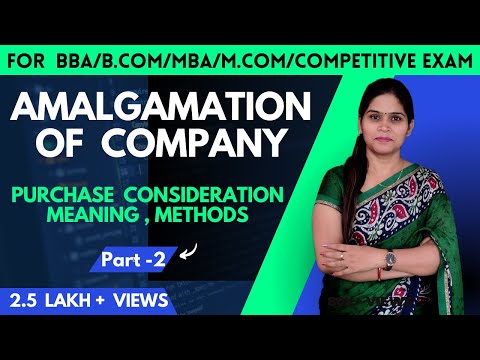 Amalgamation Of Companies | Absorption | Reconstruction | Purchase Consideration | Corporate Account