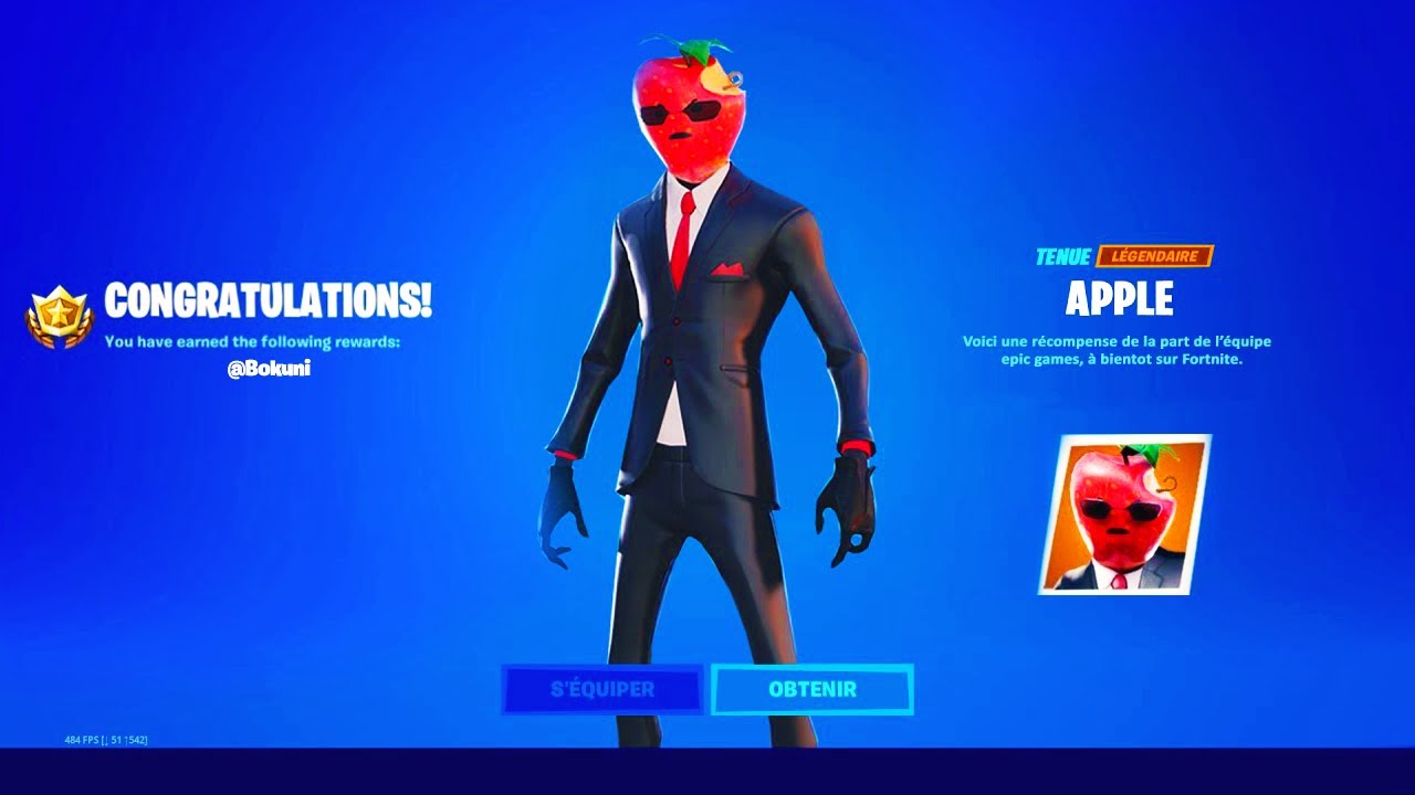 VOICI COMMENT RÉCUPÉRER LE SKIN "APPLE" APRES LE TOURNOI #freefortnite ...