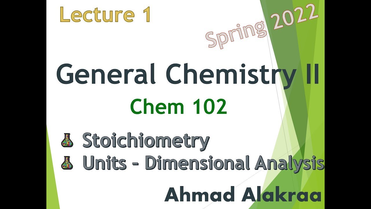 Lecture 1: General Chemistry II (Chem 102) - YouTube