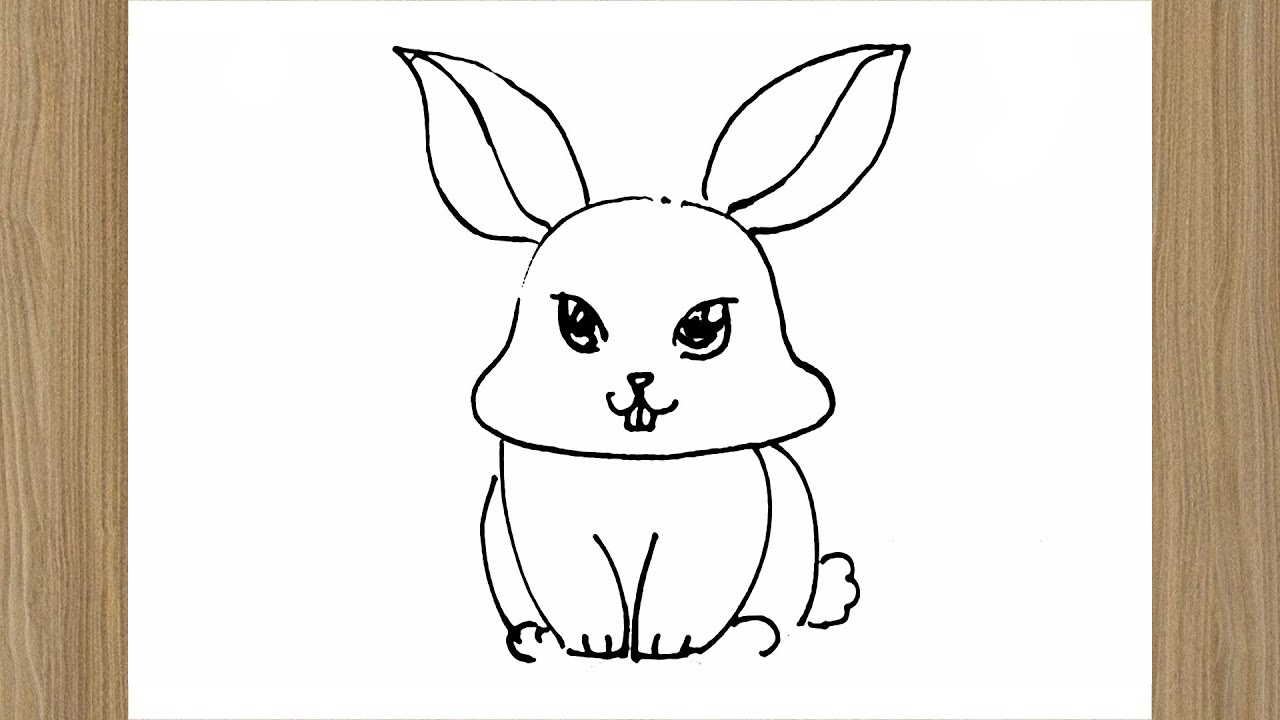 easter bunny drawing easy step by step - YouTube