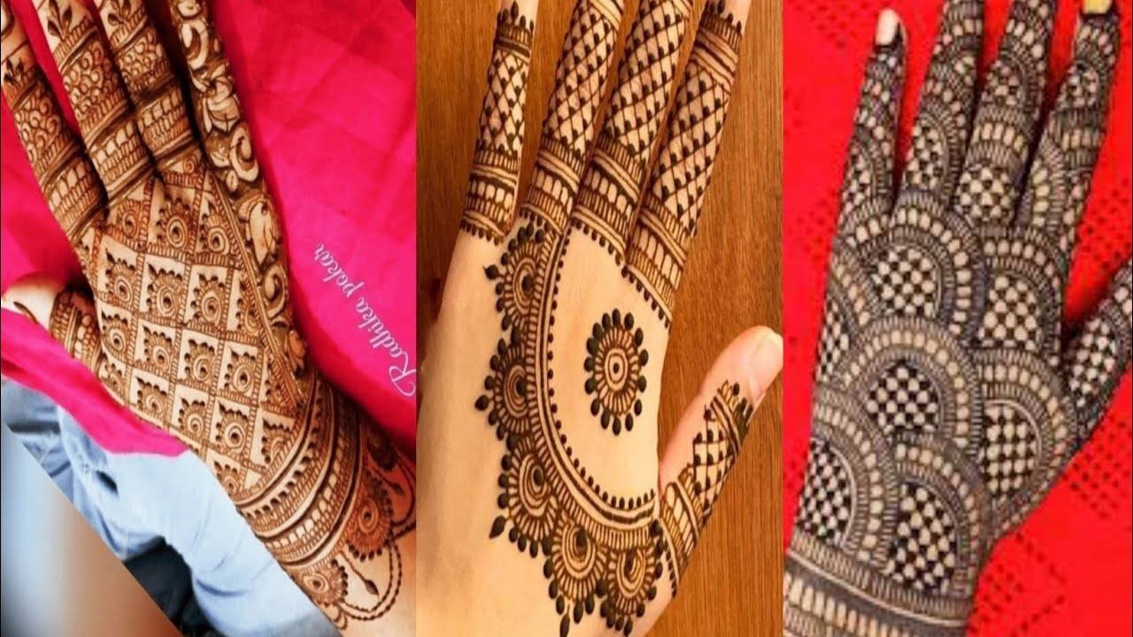 Back hand mahadi design ️back hand simple mahadi design ️Simple mahadi ...