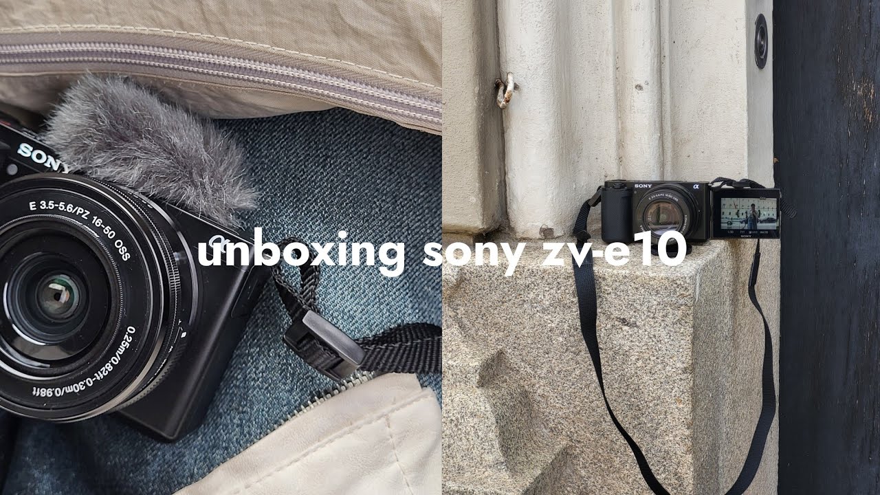 unboxing my first camera ever! sony zv-e10 + accessoires, example shots! - YouTube