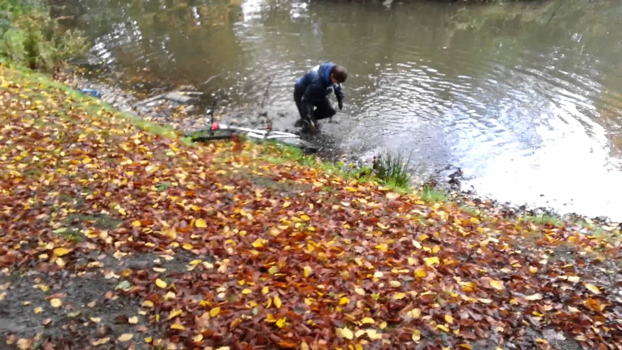Attempted to ride my bike across a pond. - YouTube