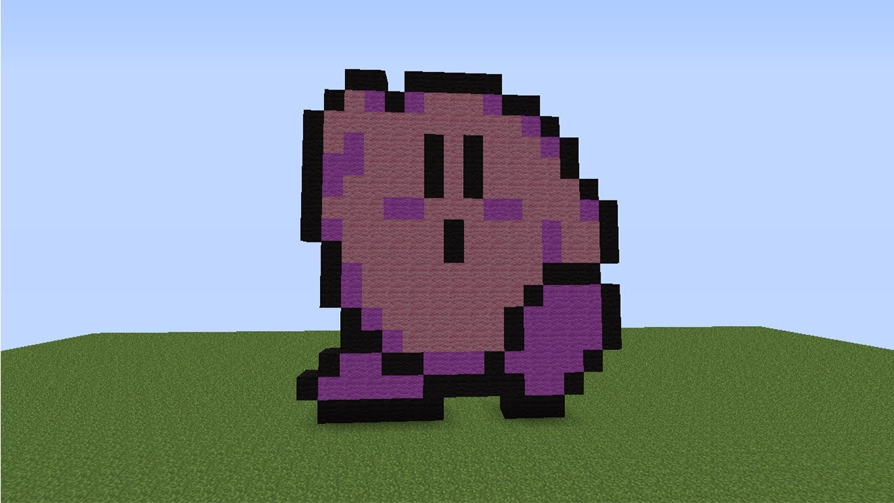 MINECRAFT - PIXEL ART - KIRBY - YouTube