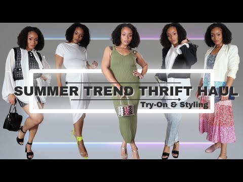 ☀️🌴 Part II Summer Trend Goodwill Try-On|Style & Talk Thru 12+ Outfits ...