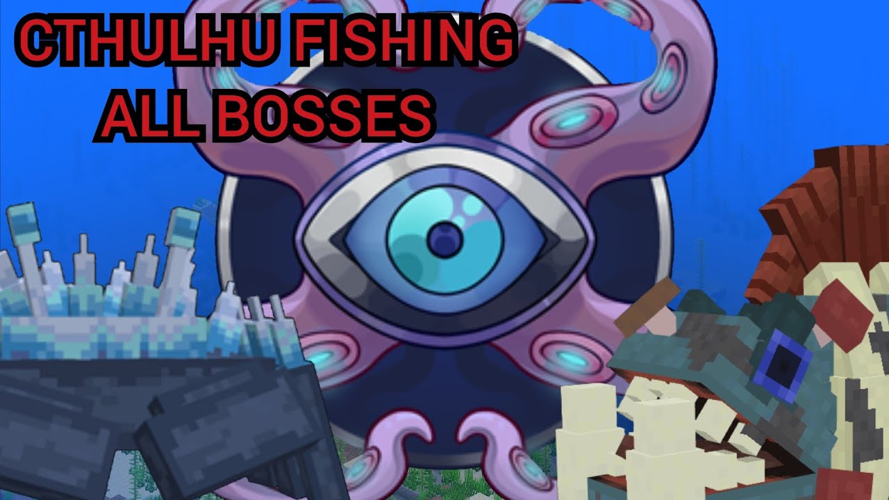 Minecraft Cthulhu Fishing All Bosses ( 1.20.1 Mod ) - YouTube