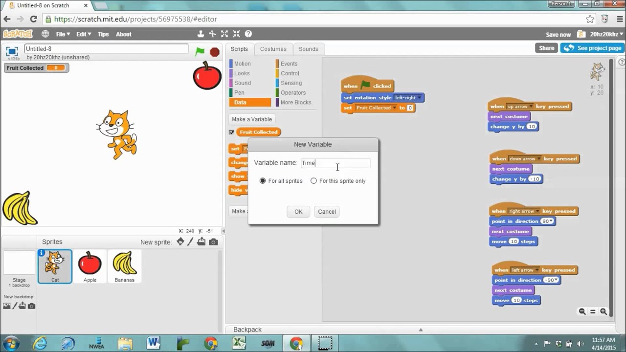 Making A Timer That Counts Up In Scratch Youtube 6369