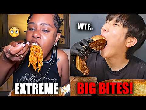 mukbangers taking EXTREME Big Bites