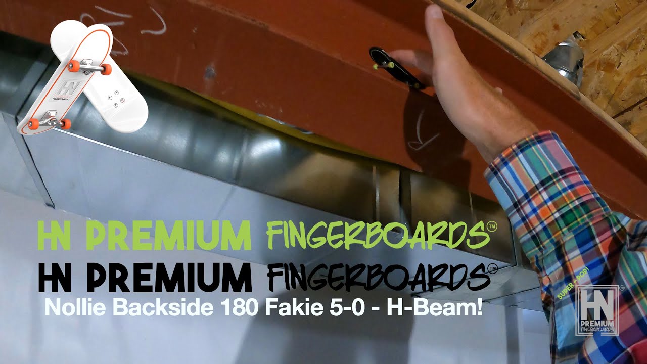 HN Premium Fingerboards - Nollie Backside 180 Fakie 5-0 Pop Out - H ...