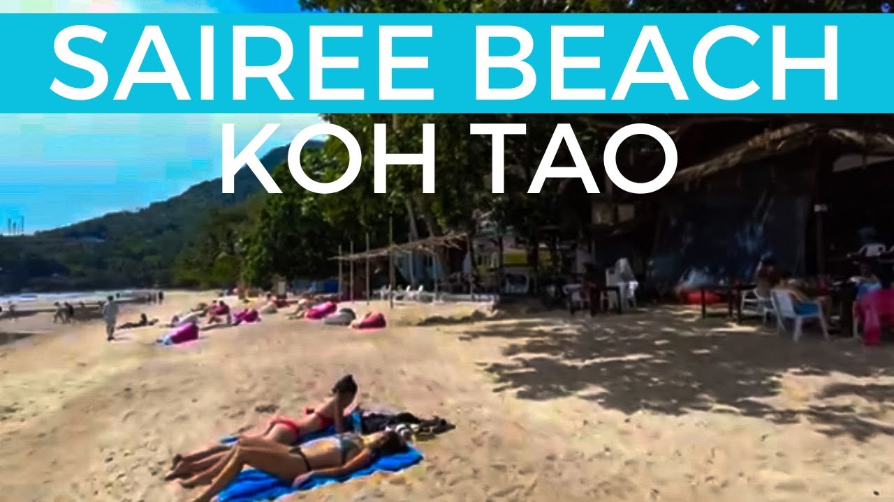 Sairee Beach Koh Tao Thailand Tour 4K - YouTube