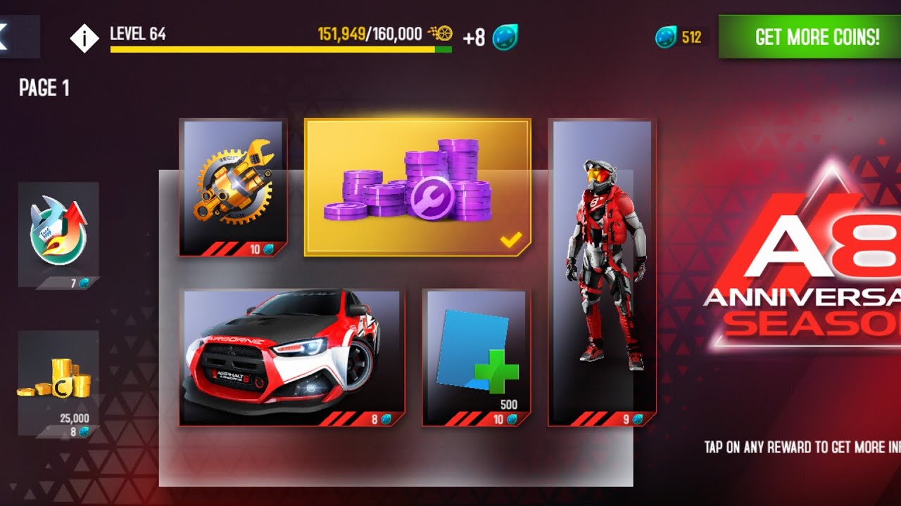 Asphalt 8| Anniversary Season buying Premium +, 2 Ultimate Upgrades ...