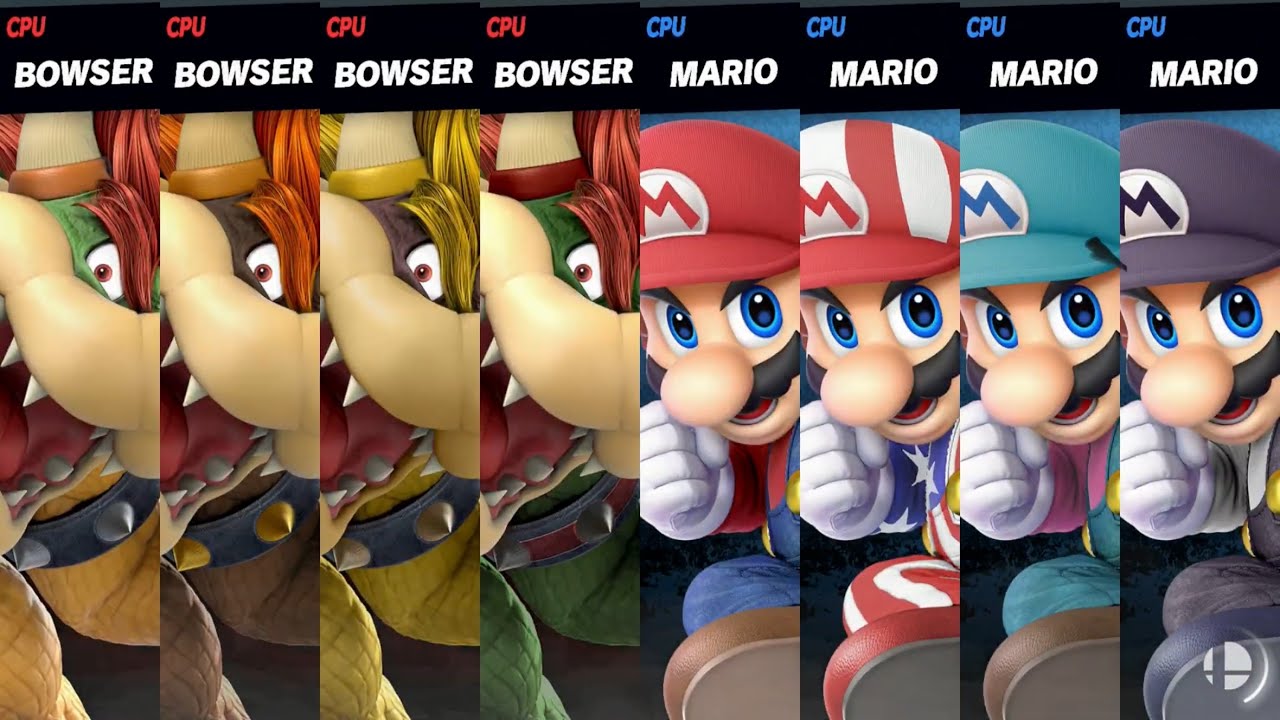 Super Smash Bros. Ultimate - Bowser Army vs Mario Army - YouTube