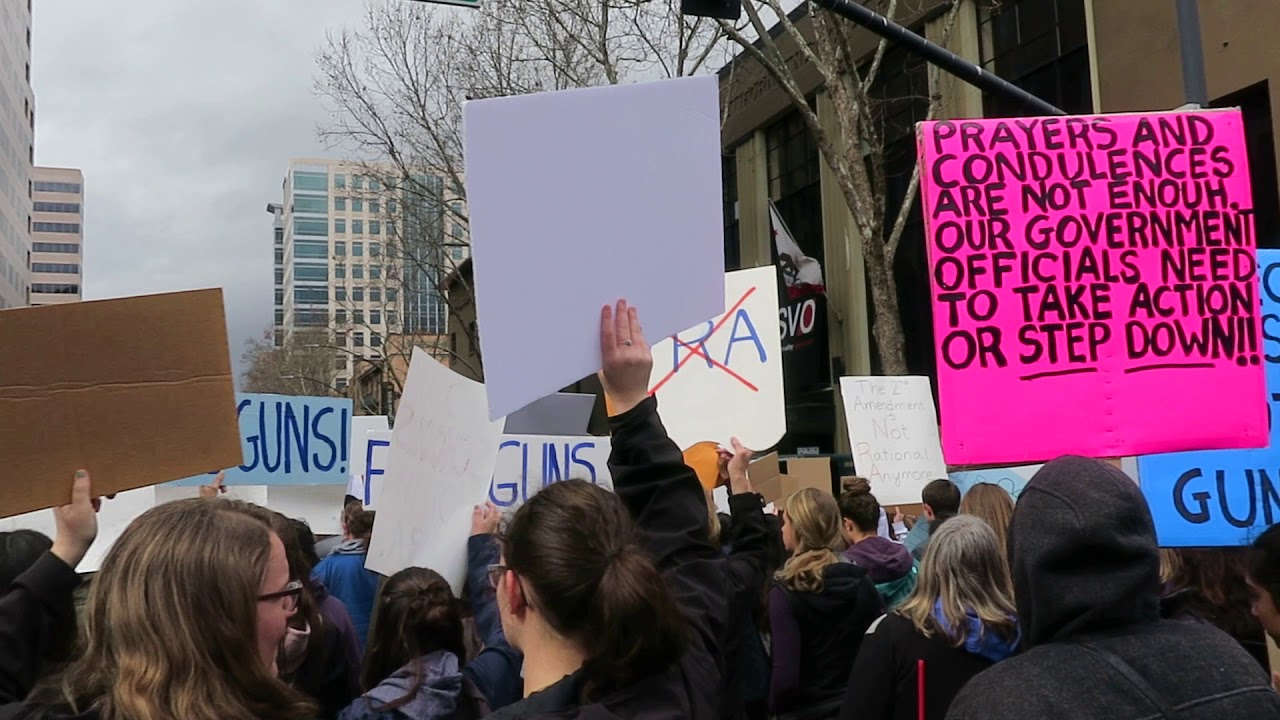 Marchers Chanting "Vote Him Out" in March For Our Lives - YouTube