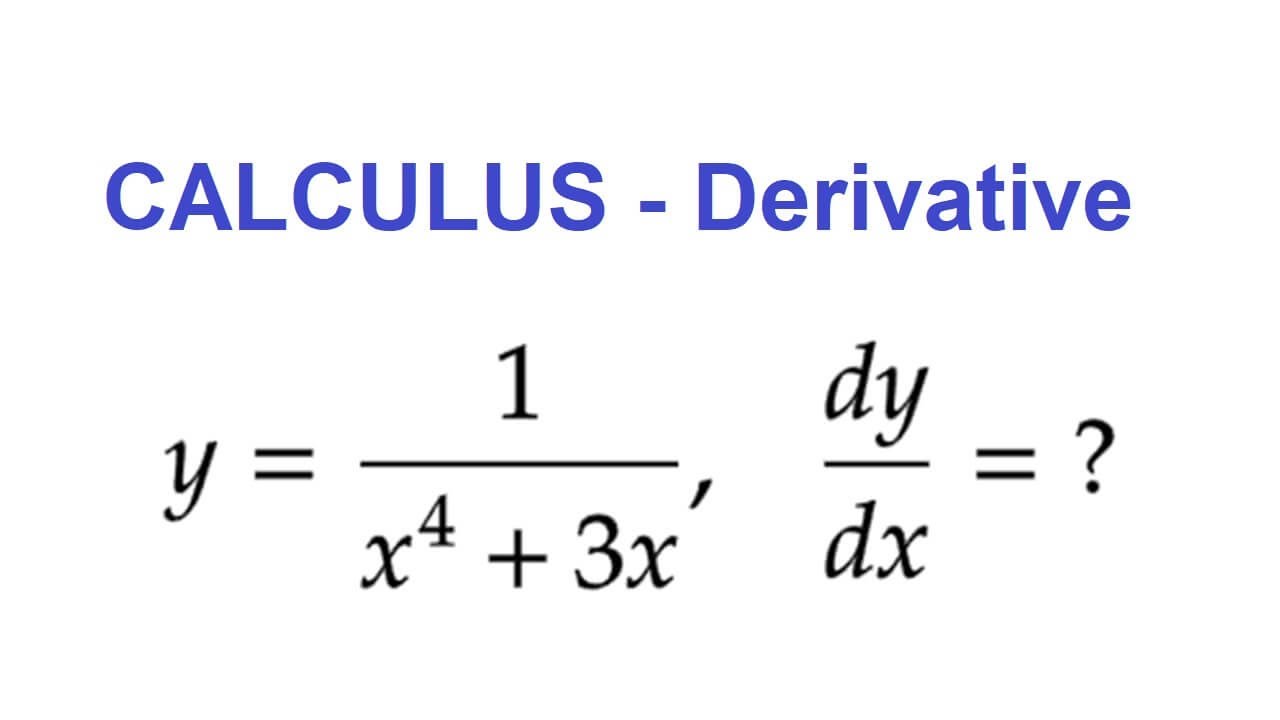 CALCULUS : Derivative - YouTube